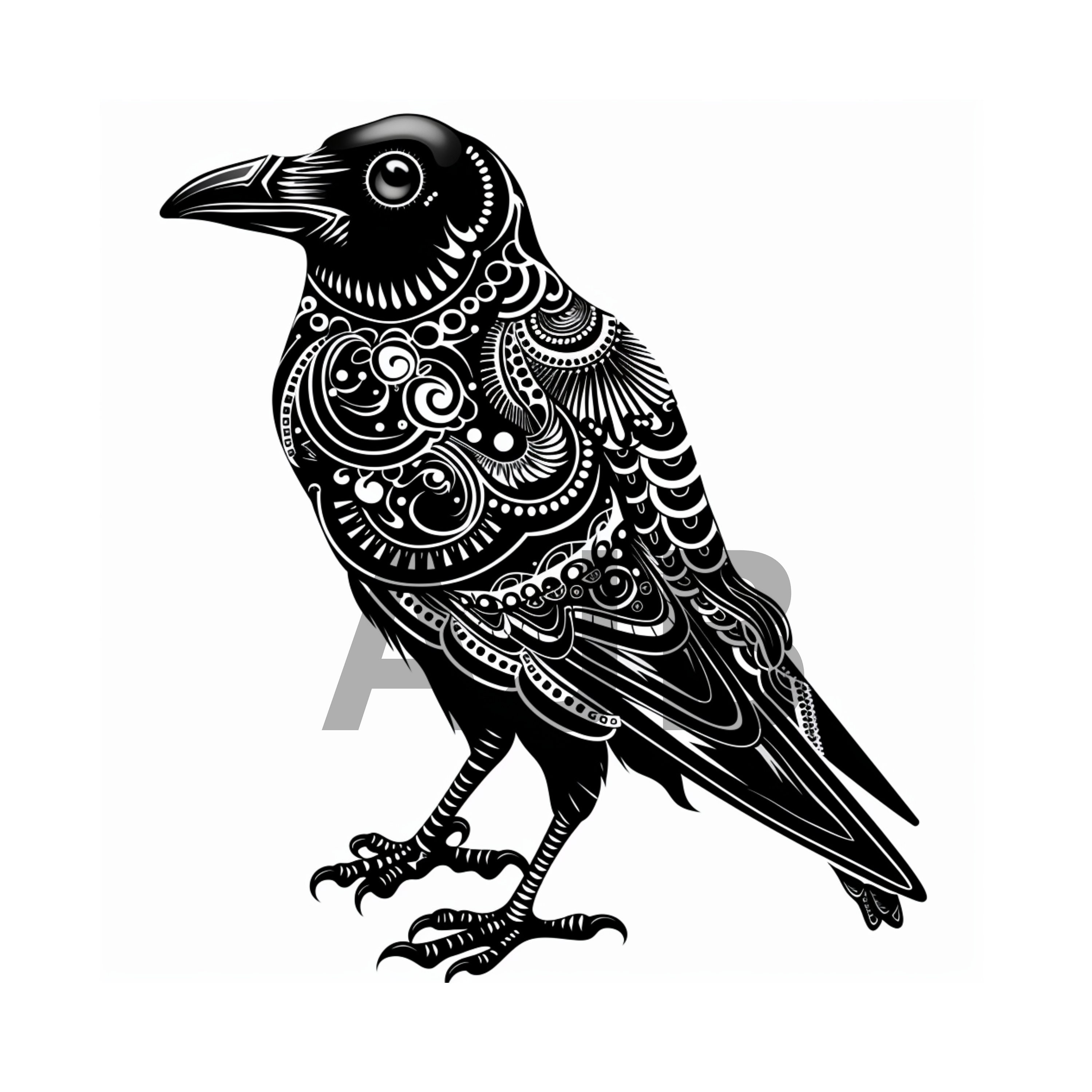 Crow Svg File, Crow Png File, Crow Dxf File, Crow T-shirt Design, Crow ...