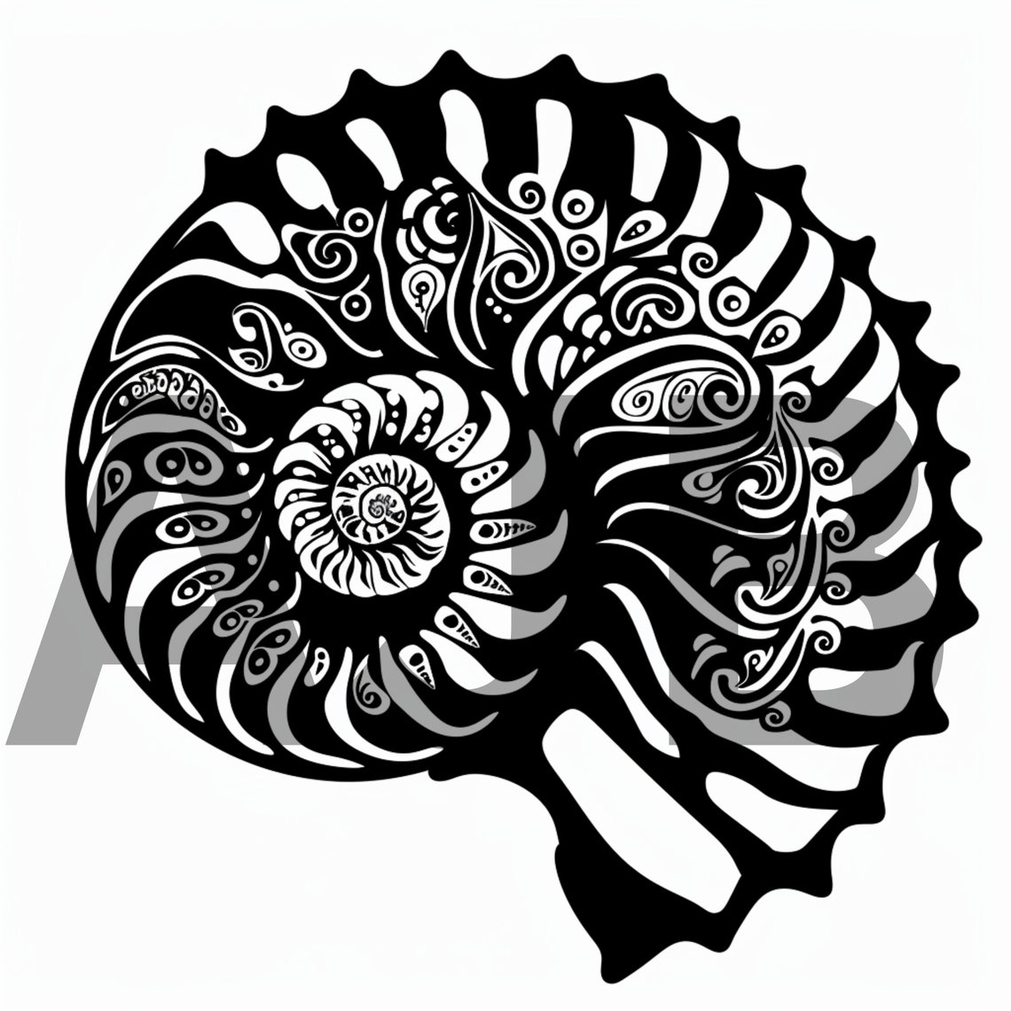 Ornate Seashell SVG, PNG, DXF, Cricut Design (digital Download) - Etsy