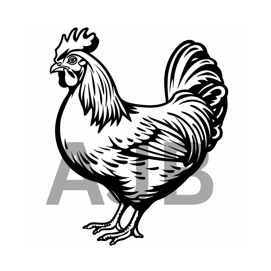 Chicken Svg, Chicken Png, Chicken Dxf, Chicken Cricut File, Chicken T ...