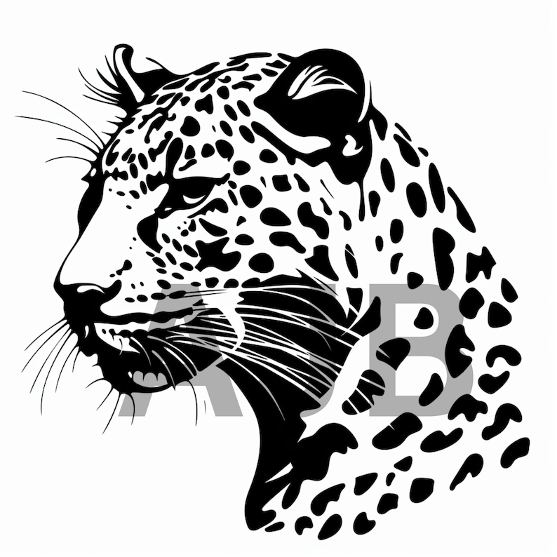 Leopard Svg File, Leopard Png File, Leopard Dxf File, Leopard Laser ...