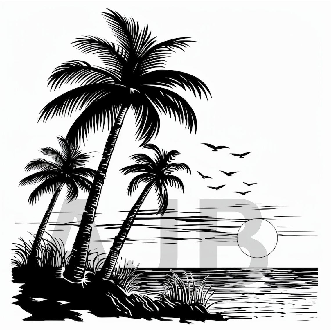 Palm Tree Svg File, Palm Tree Png File, Palm Tree Dxf File, Palm Tree ...