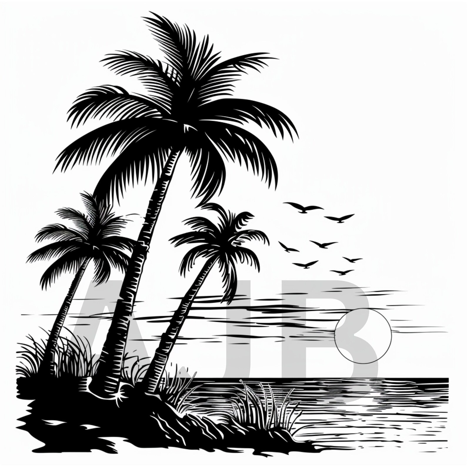 Palm Tree Svg File, Palm Tree Png File, Palm Tree Dxf File, Palm Tree ...