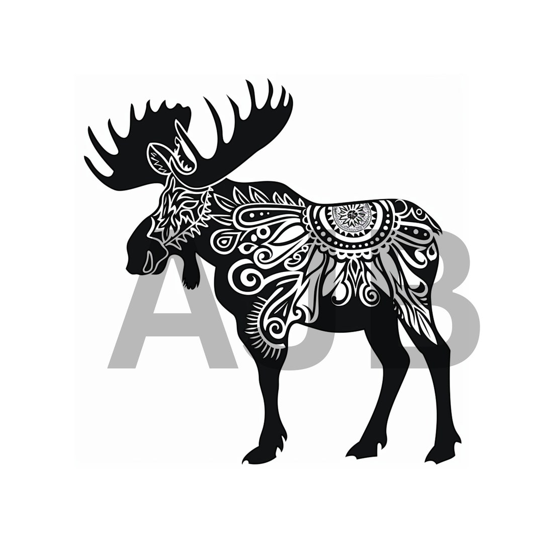 Moose Svg, Elk Png, Moose Dxf, Moose Cricut File, Moose T-shirt Design ...