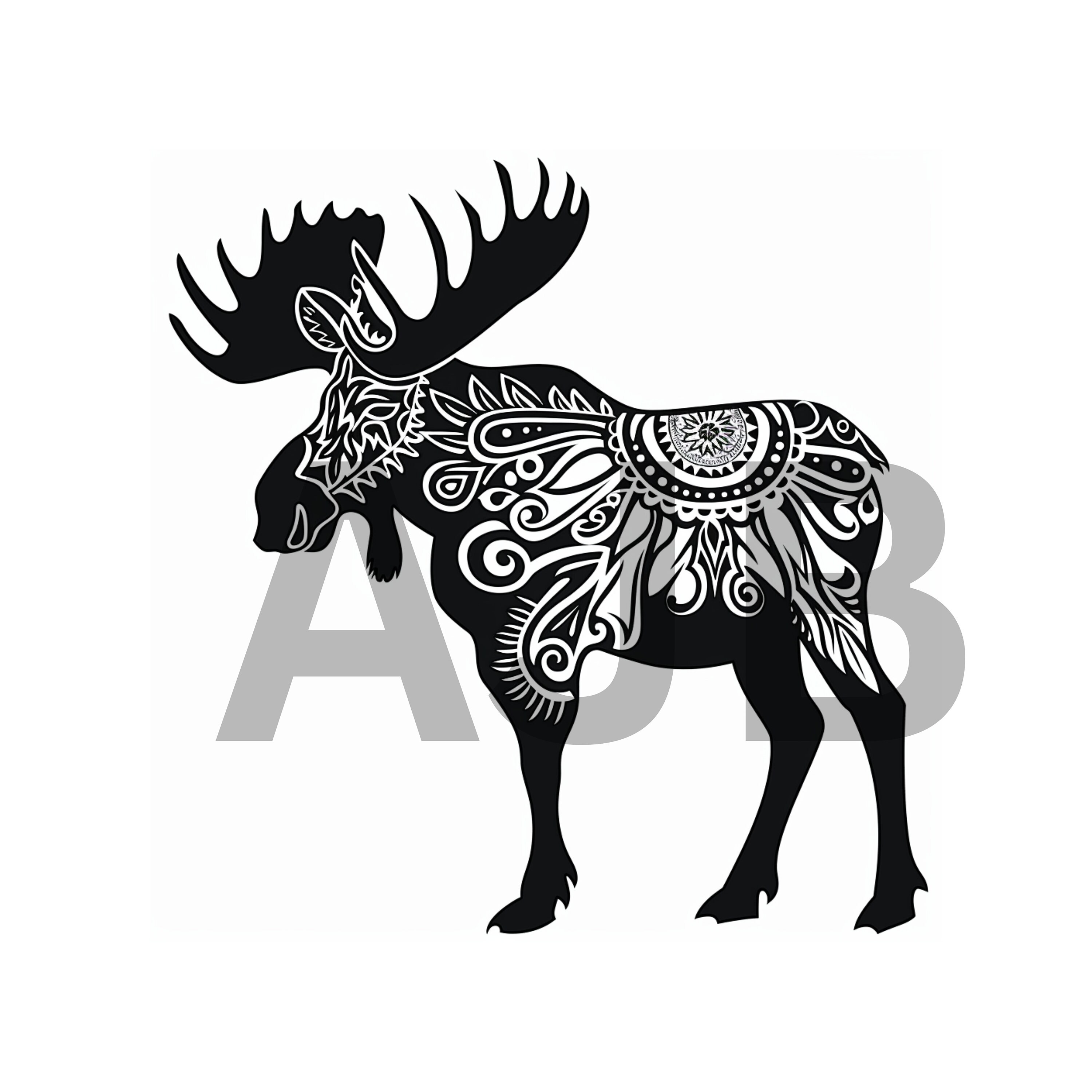 Moose Svg, Elk Png, Moose Dxf, Moose Cricut File, Moose T-shirt Design ...