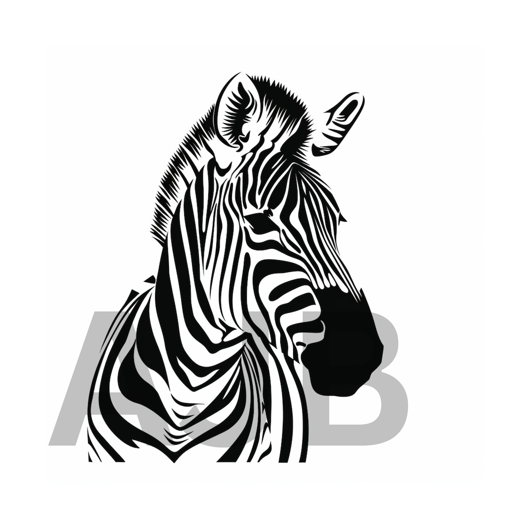 Zebra Svg File, Zebra Png, Zebra Dxf, Zebra Cricut File, Zebra T-shirt ...