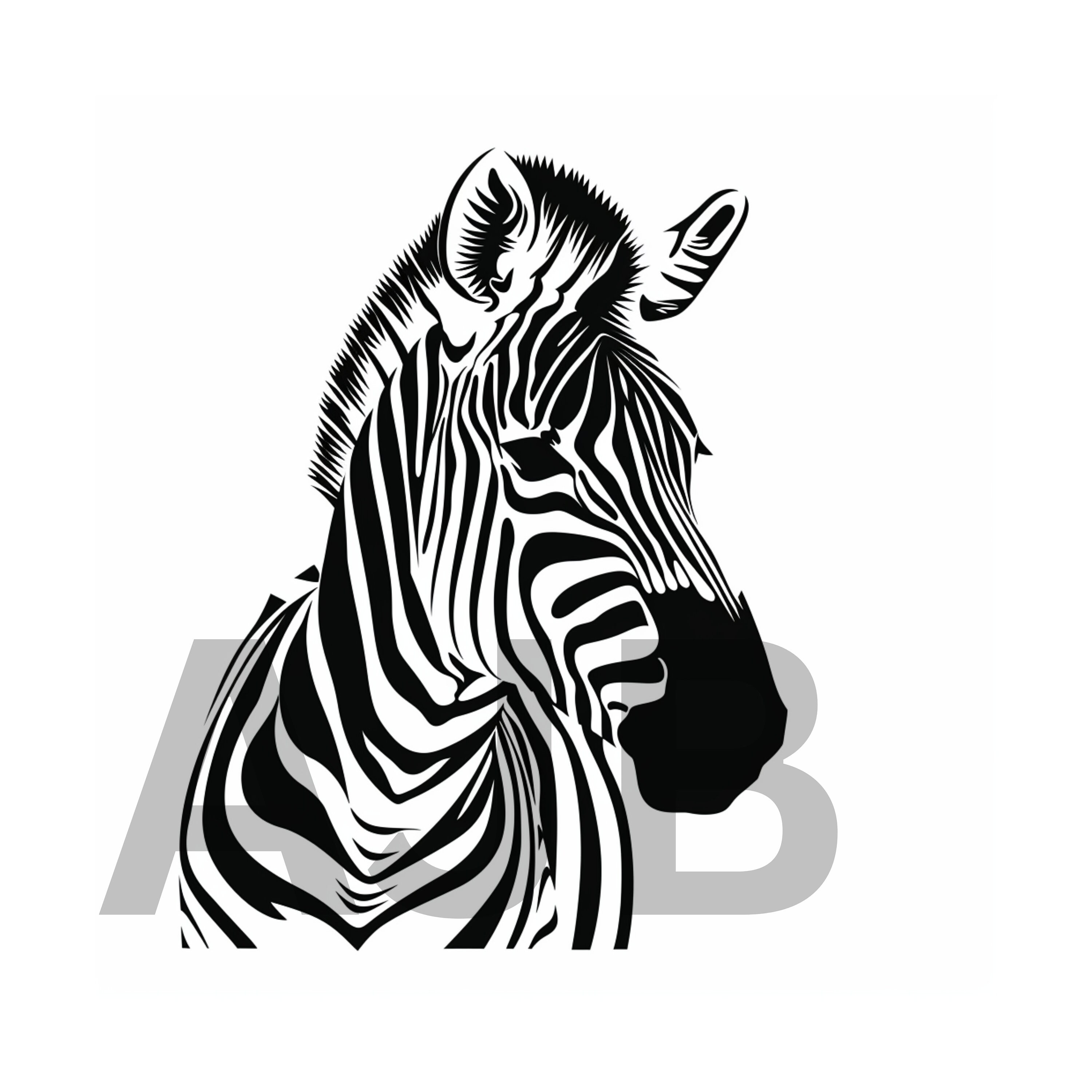 Zebra Svg File, Zebra Png, Zebra Dxf, Zebra Cricut File, Zebra T-shirt ...