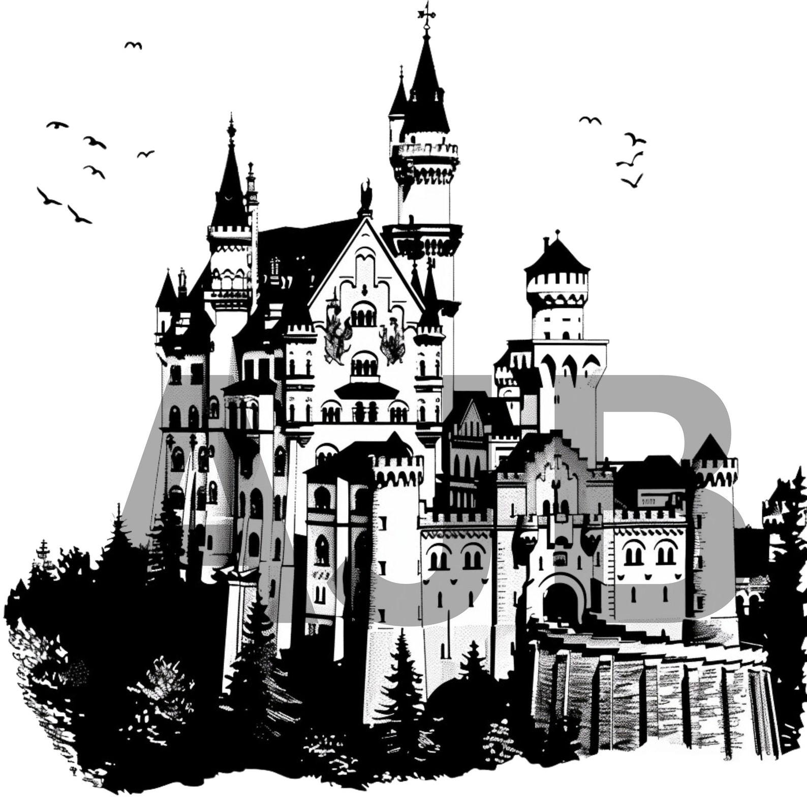 Castle Svg, Castle Png, Castle Dxf, Castle Cricut Design, Castle T ...
