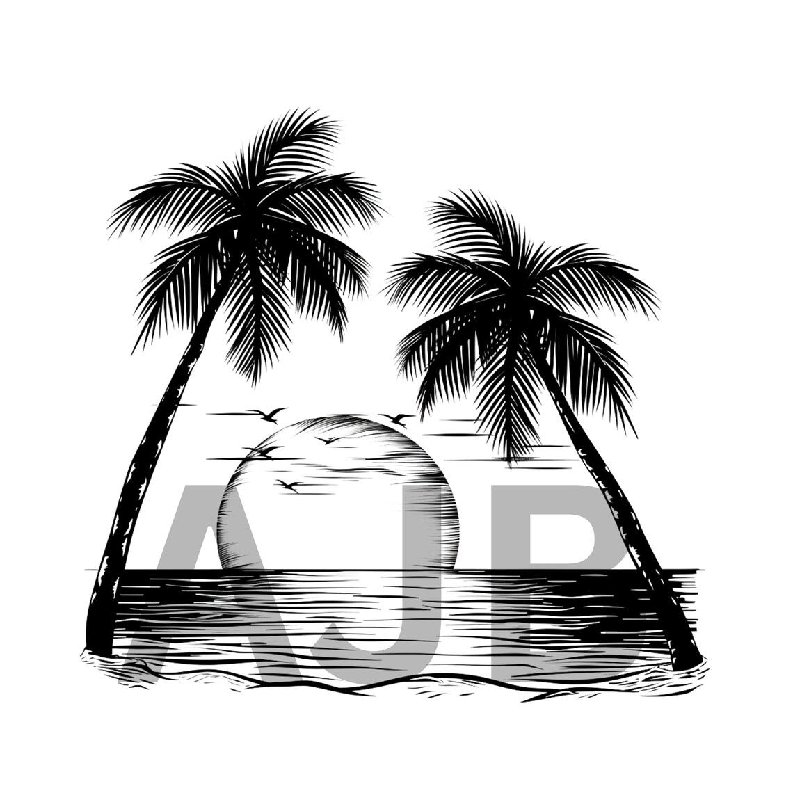 Palm Tree Svg File, Palm Tree Png File, Palm Tree Dxf File, Palm Tree ...