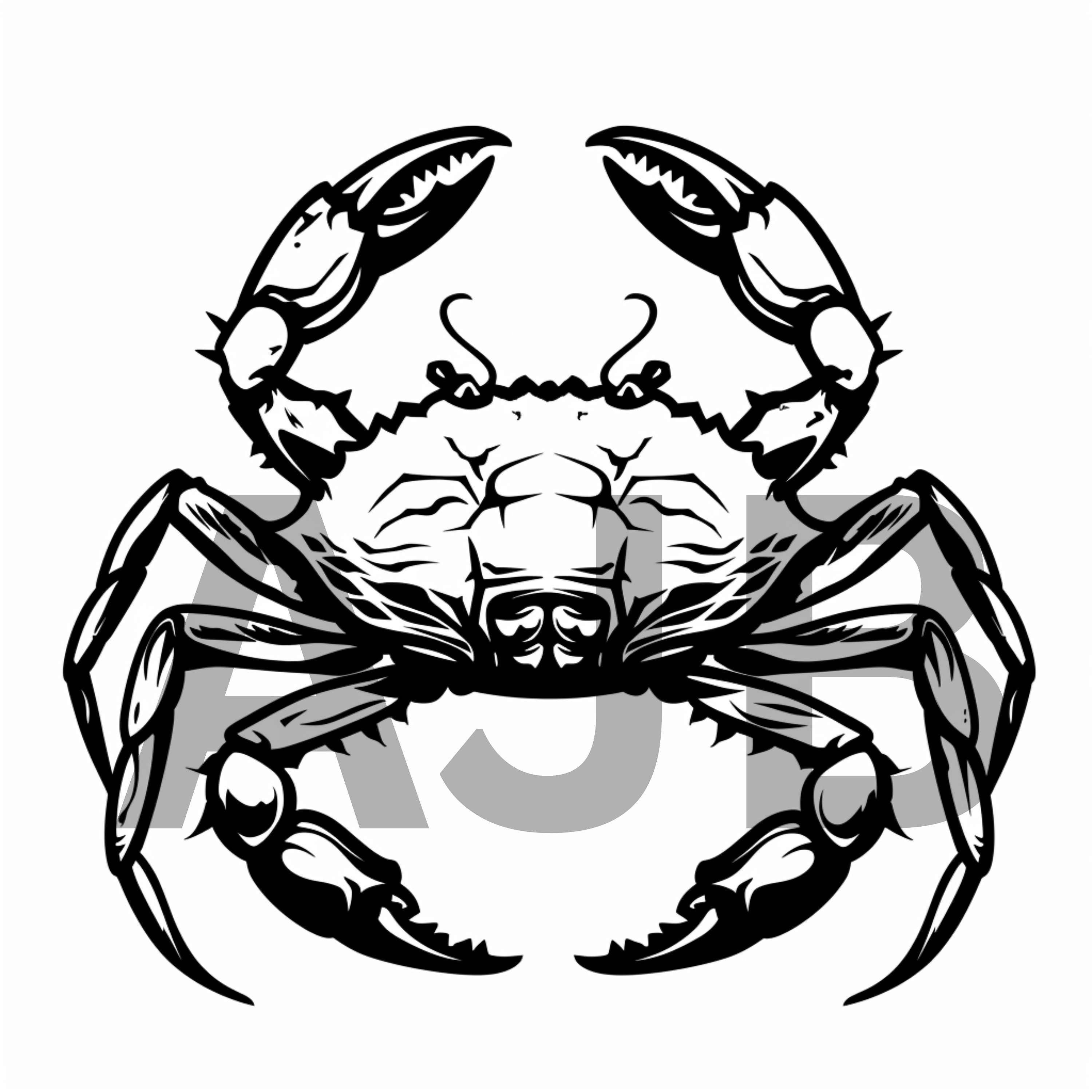 Crab SVG, PNG, DXF File, Cricut & Laser Design - Etsy