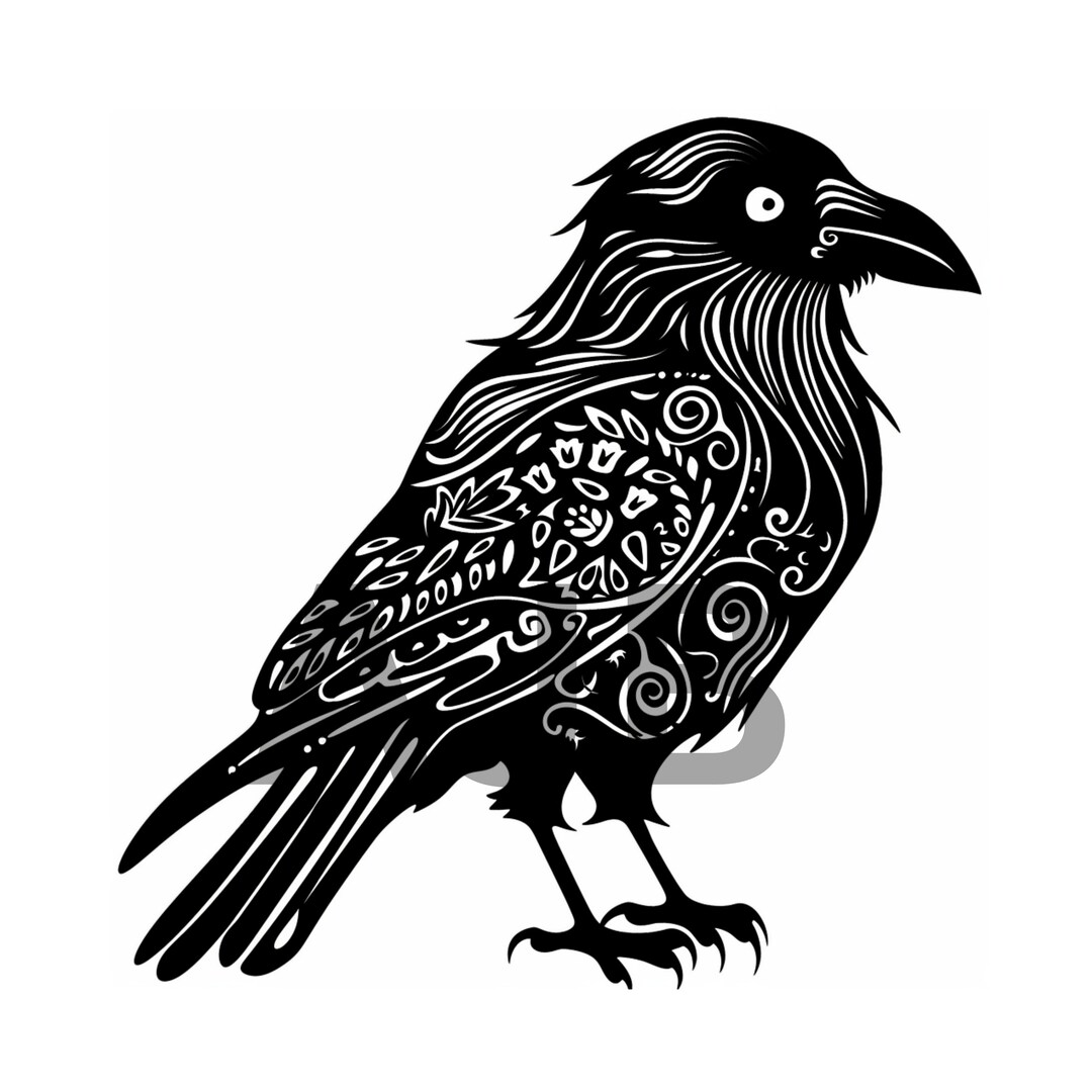 Crow Svg File, Crow Png File, Crow Dxf File, Crow T-shirt Design, Crow ...