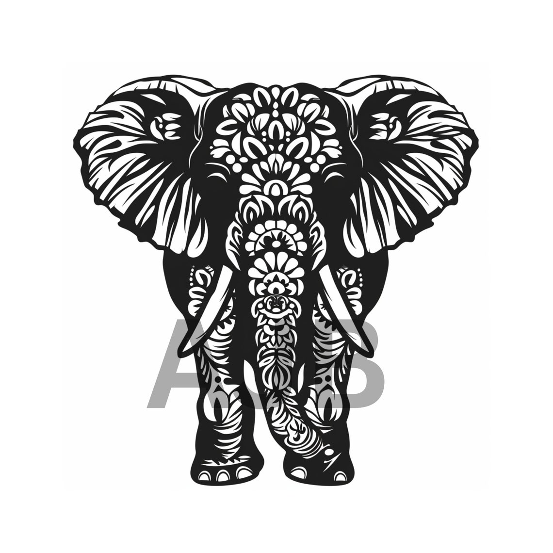 Elephant Svg File, Elephant Png File, Elephant Dxf File, Elephant Cut ...