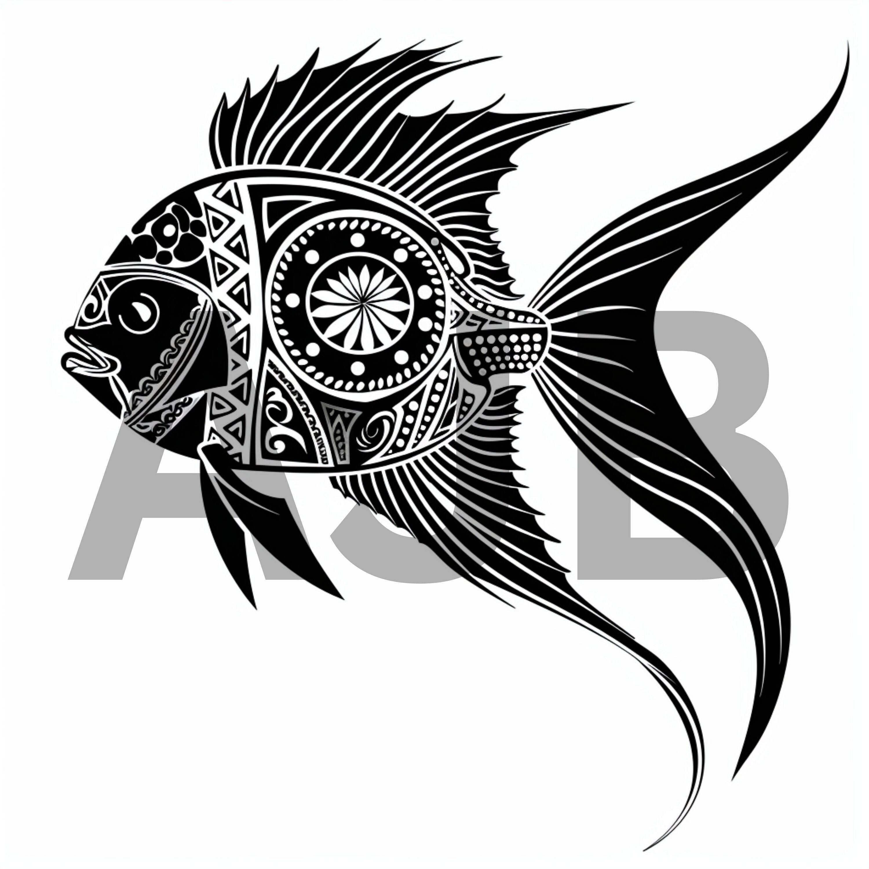 Fish Svg File, Fish Png, Fish Dxf, Fish Cricut File, Fish T-shirt ...