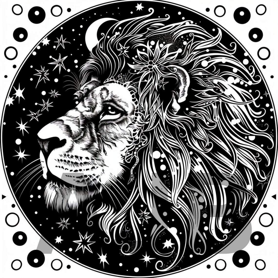 Lion Head Svg File, Lion Head Png File, Lion Head Dxf File, Lionhead ...