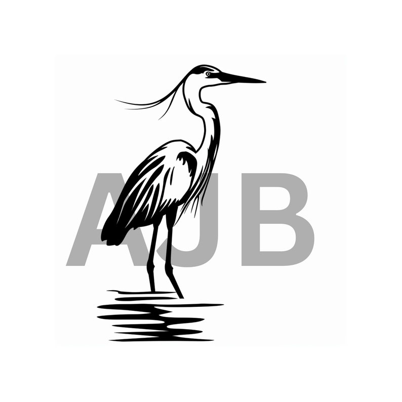 Heron Svg File, Heron Png File, Heron Dxf File, Bird Laser Engraving ...