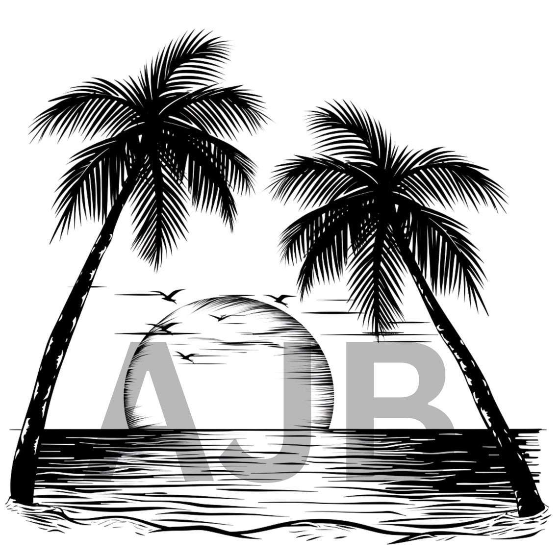 Palm Tree Svg File, Palm Tree Png File, Palm Tree Dxf File, Palm Tree ...
