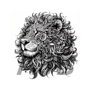 Lion Head Svg File, Lion Head Png File, Lion Head Dxf File, Lionhead ...