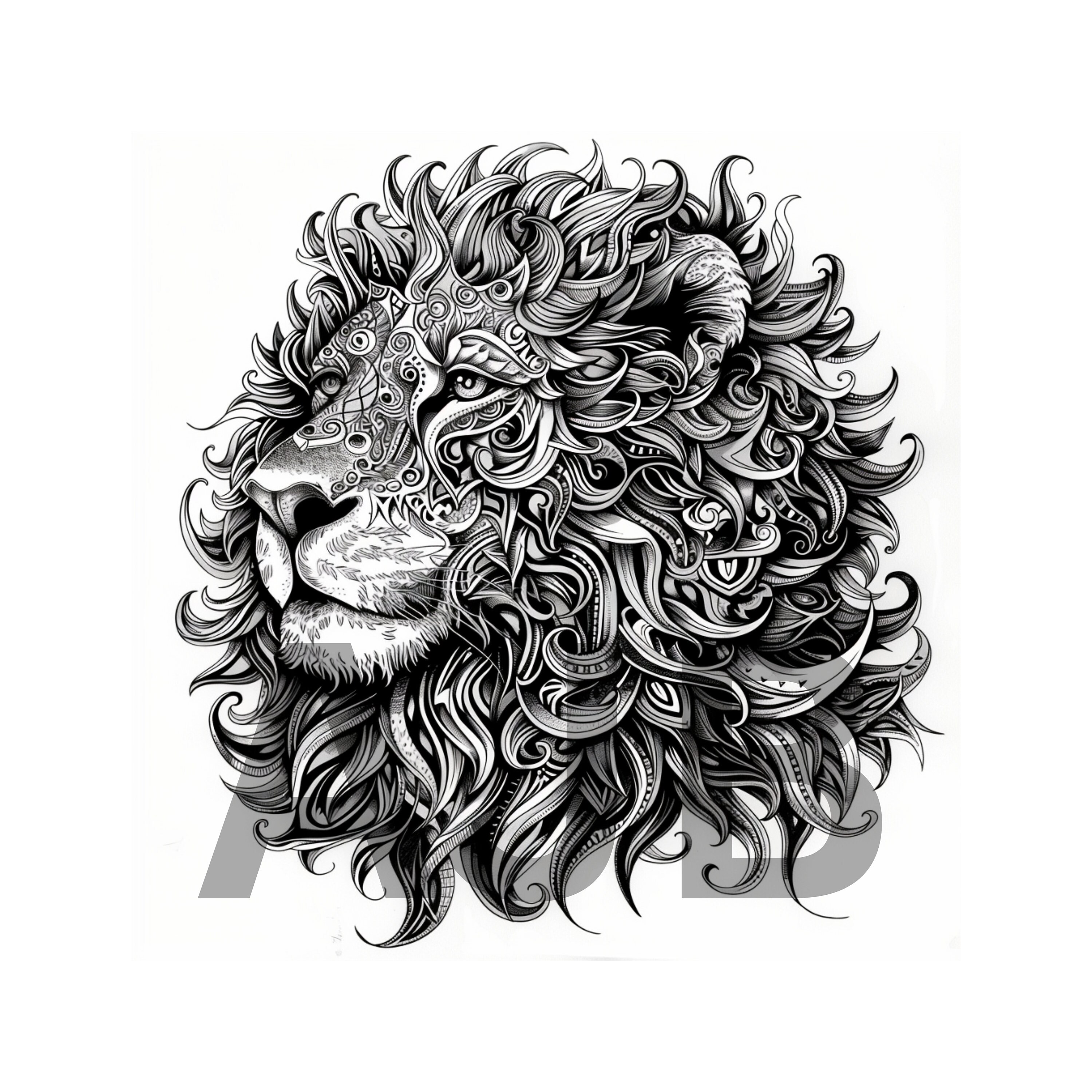 Lion Head SVG, PNG, and DXF Files for Cricut, Laser Engraving, and ...