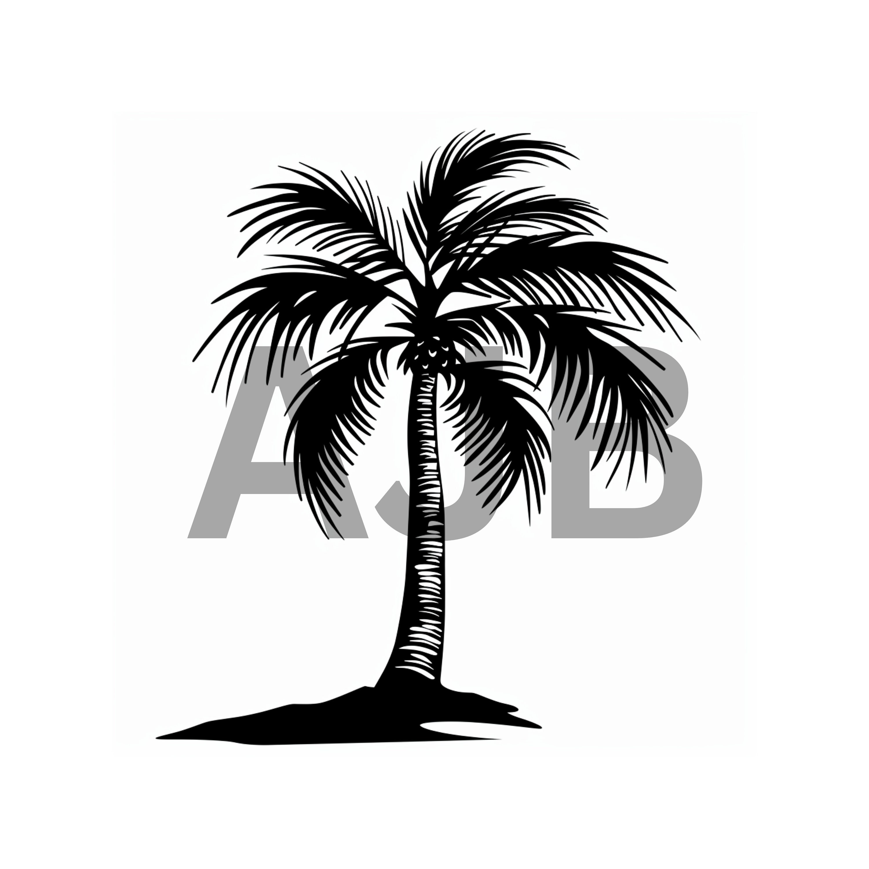 Palm Tree Svg File Palm Tree Png File Palm Tree Dxf File Palm Tree Laser Engraving File Palm
