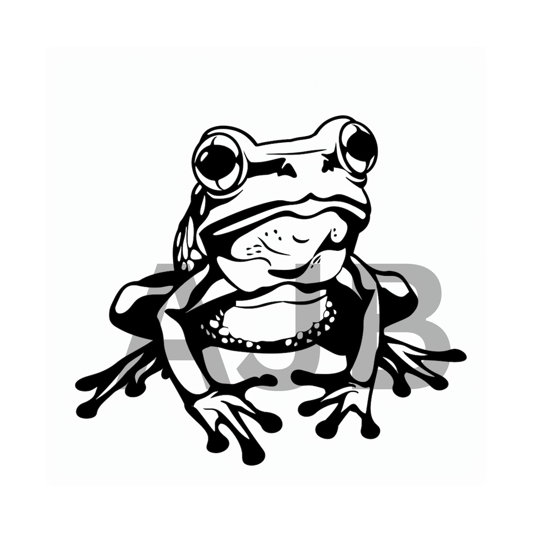 Frog Svg File, Frog Png, Frog Dxf, Frog Cricut File, Frog Laser ...