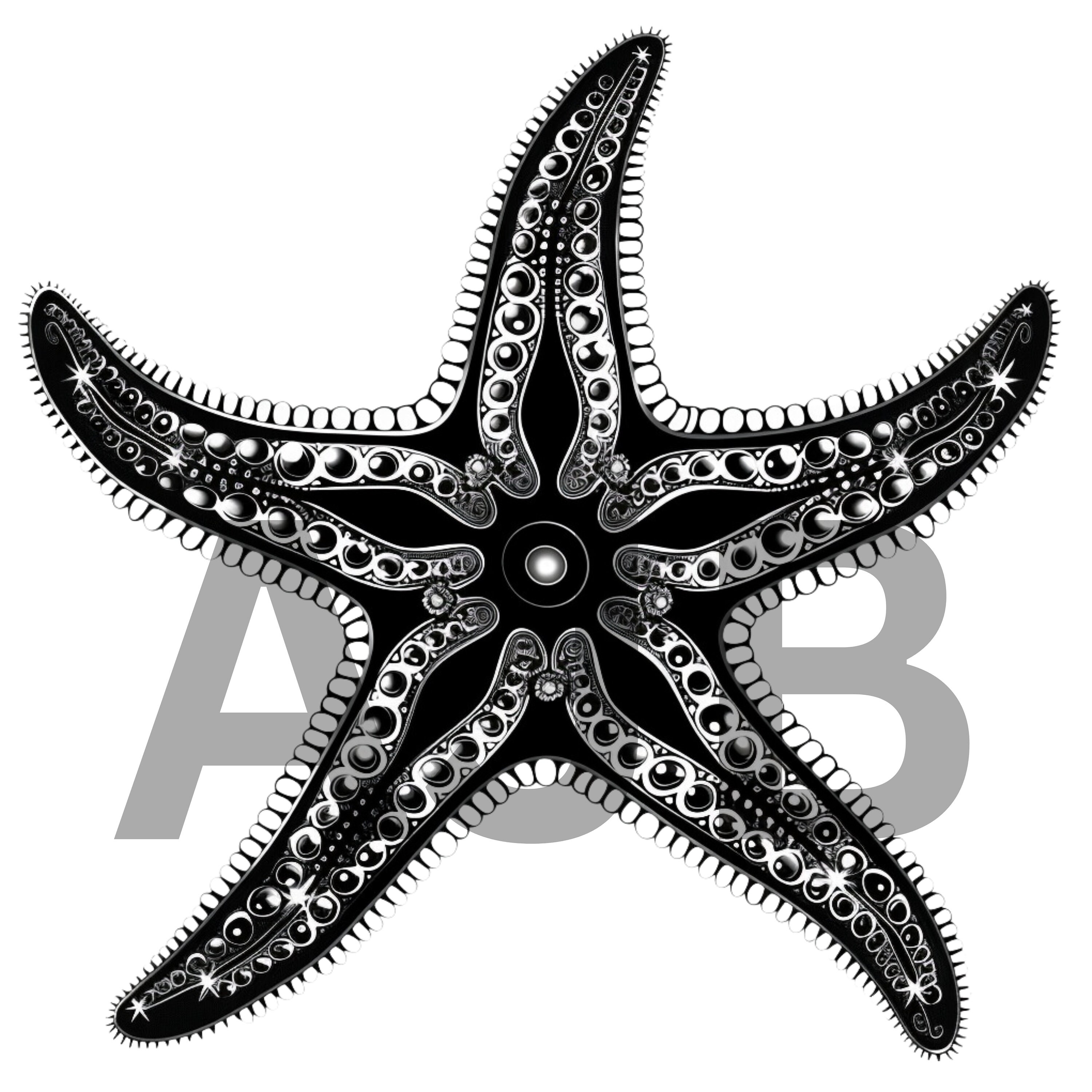 Starfish Svg File, Starfish Png File, Starfish Dxf File, Starfish ...
