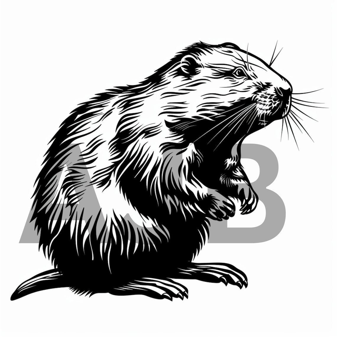 Beaver Vector Art, Engraving, Cricut, SVG, PNG, DXF (digital Download ...
