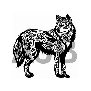 Ornate Wolf Design, SVG PNG DXF, Cricut, Laser Cut File - Etsy