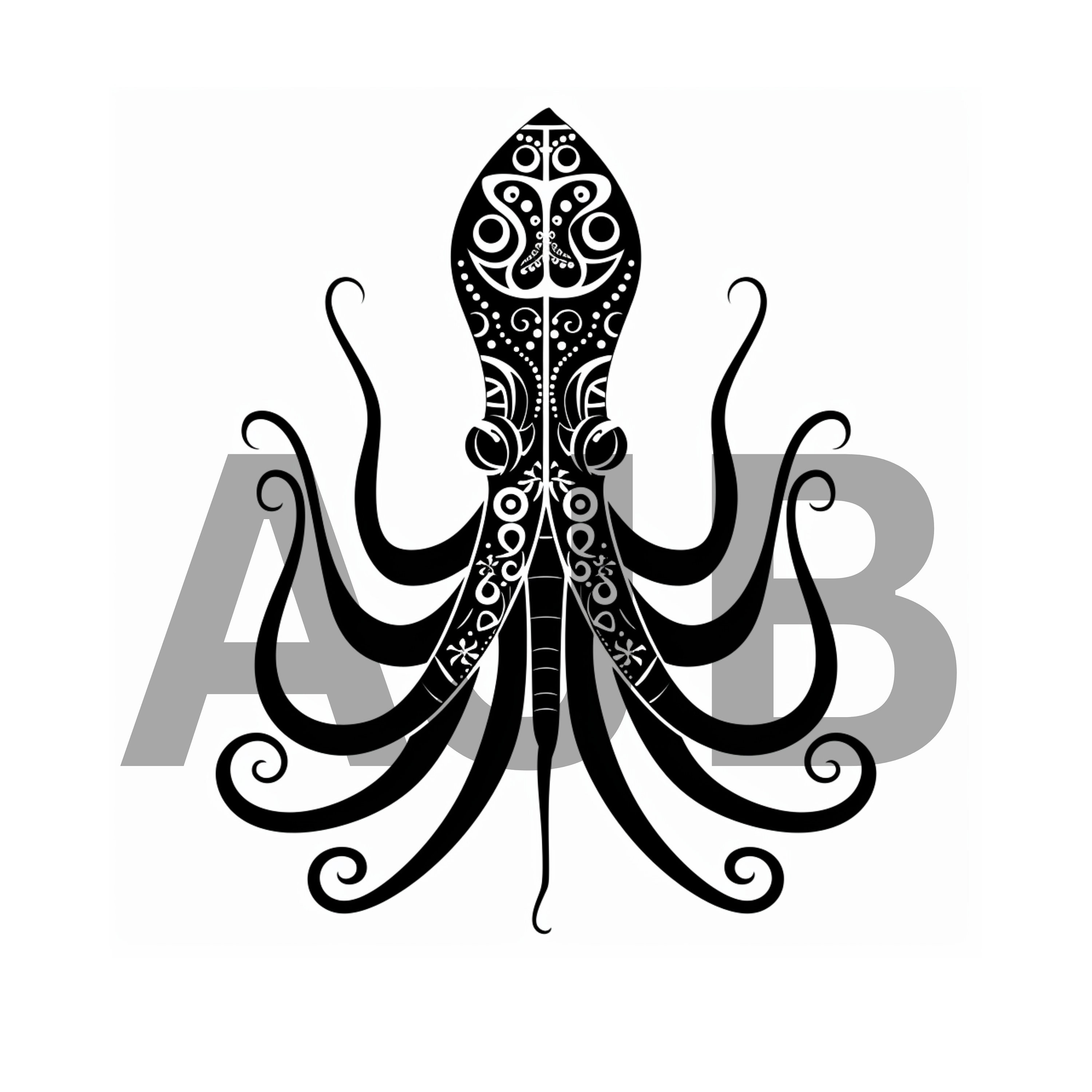 Squid Svg, Squid Png, Squid Dxf, Squid Cricut File, Squid T-shirt ...