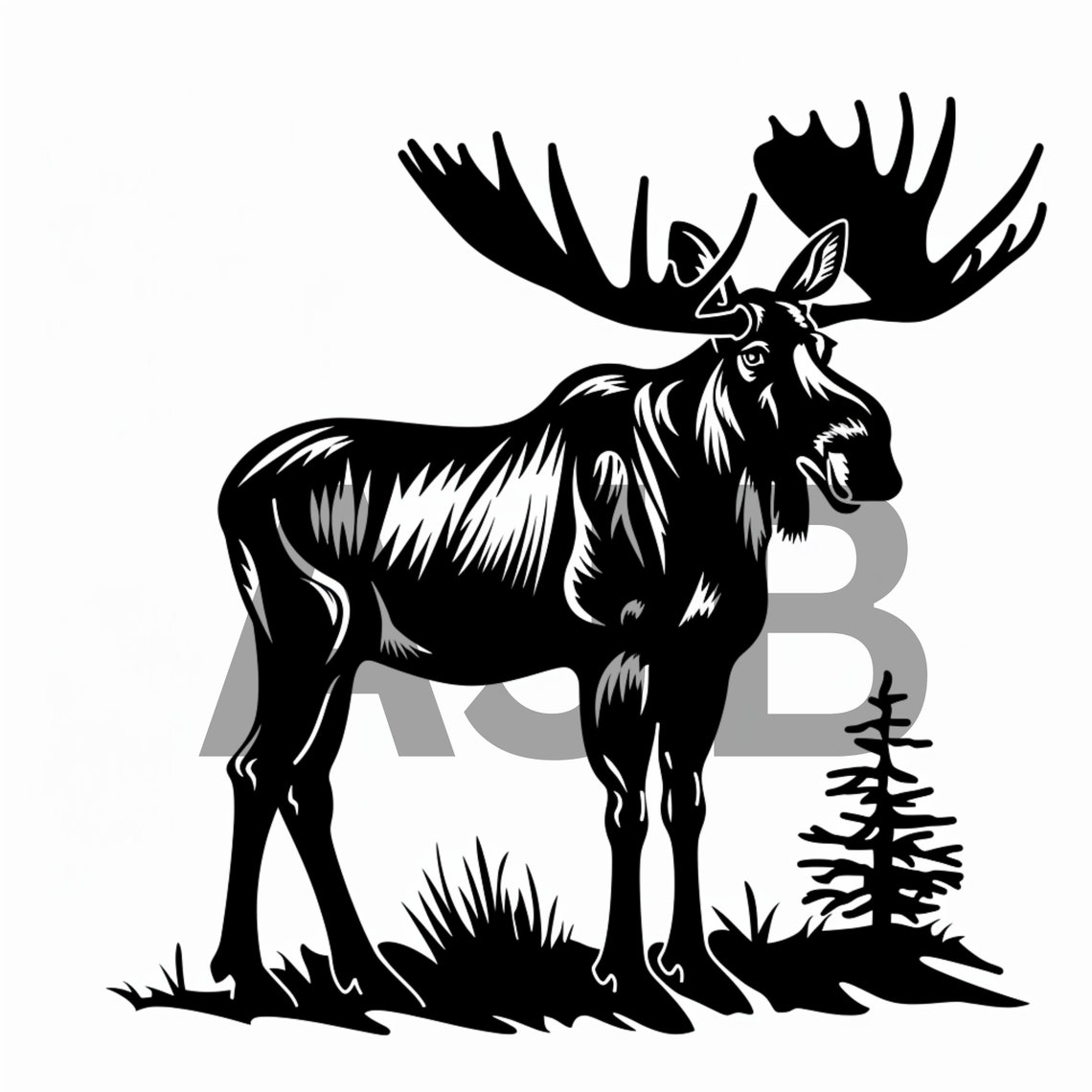 Moose Svg, Elk Png, Moose Dxf, Moose Cricut File, Moose T-shirt Design ...