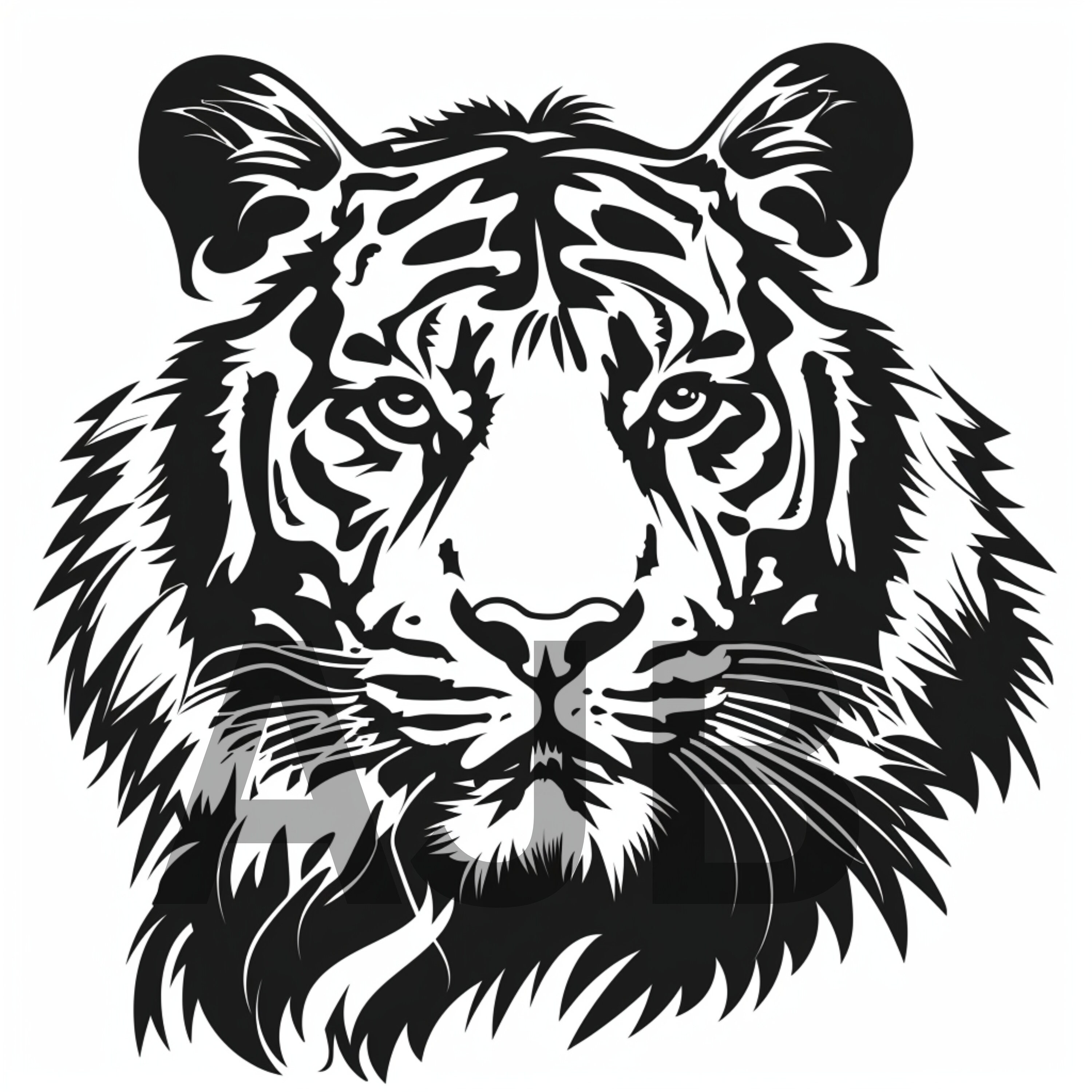 Tiger Svg File, Tiger Png File, Tiger Dxf File, Tiger Cricut , Tiger T ...