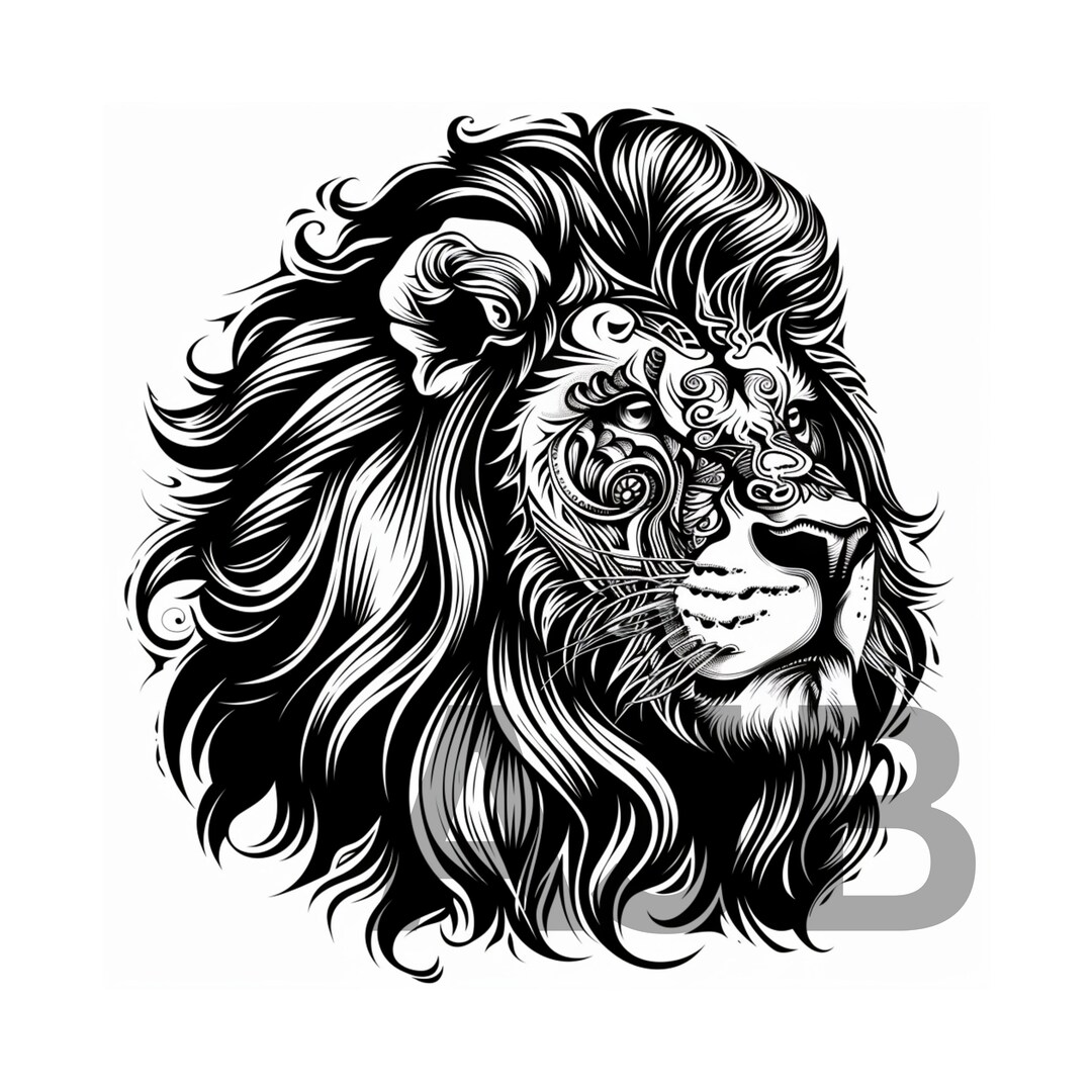 Lion Head Svg File, Lion Head Png File, Lion Head Dxf File, Lionhead Dxf, Lionhead Cricut, Lion ...