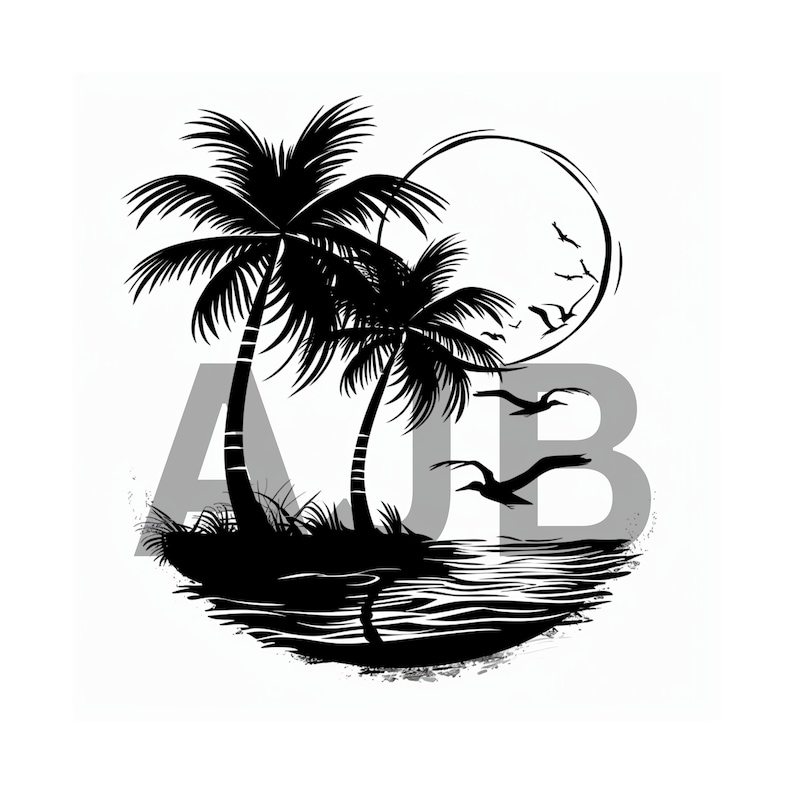Palm Tree Svg File, Palm Tree Png File, Palm Tree Dxf File, Palm Tree ...
