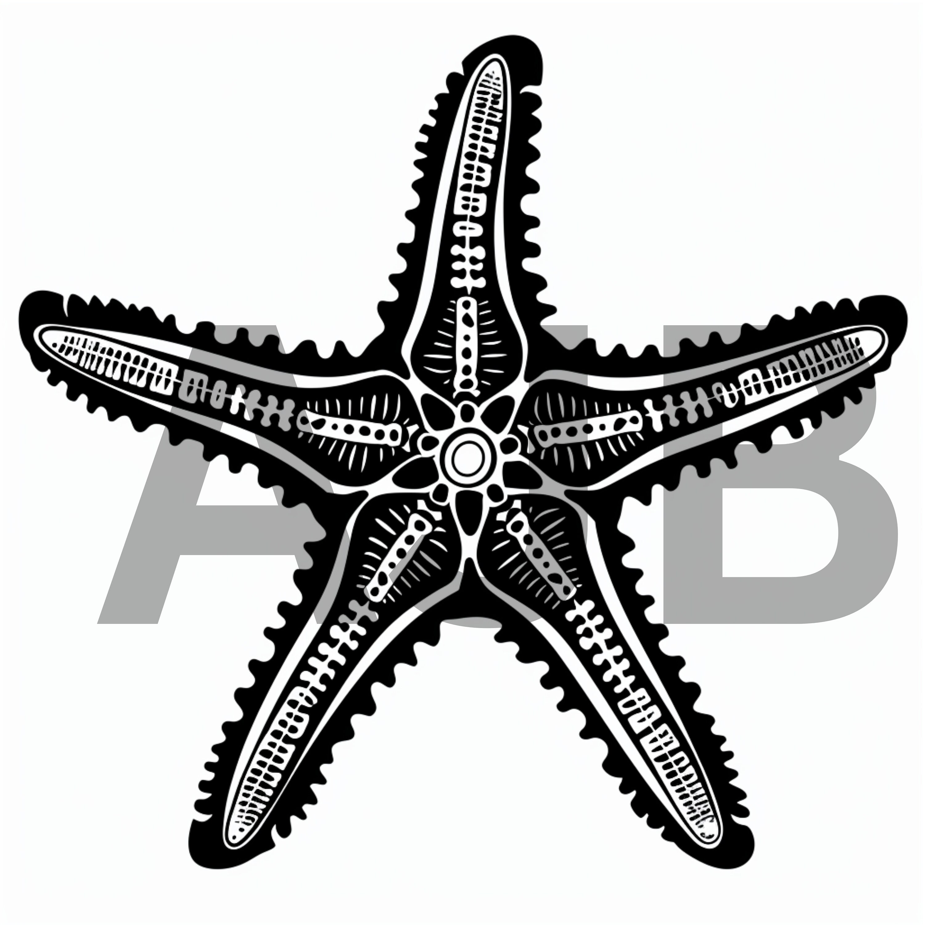 Starfish Svg File, Starfish Png File, Starfish Dxf File, Starfish ...