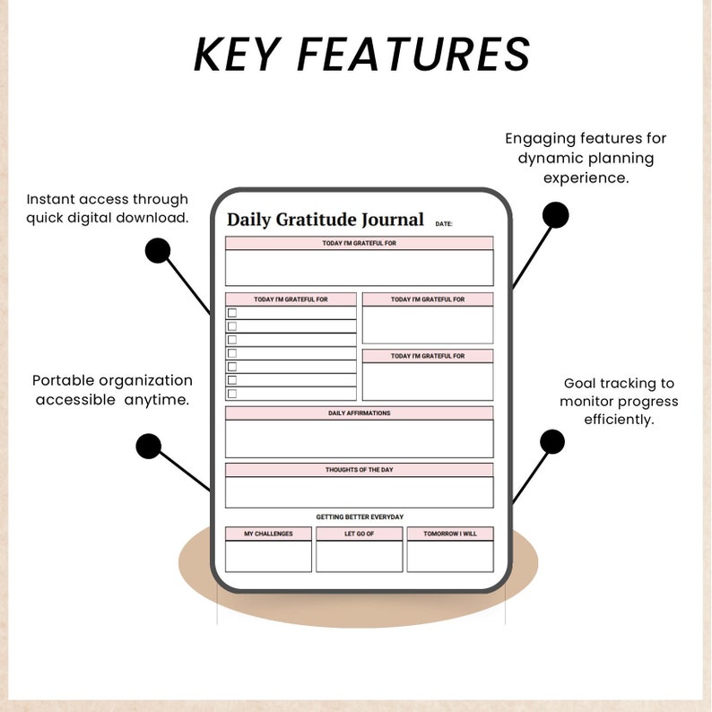 Gratitude Planner Mindfulness 2024 Planner Wellness Planner Thankful ...