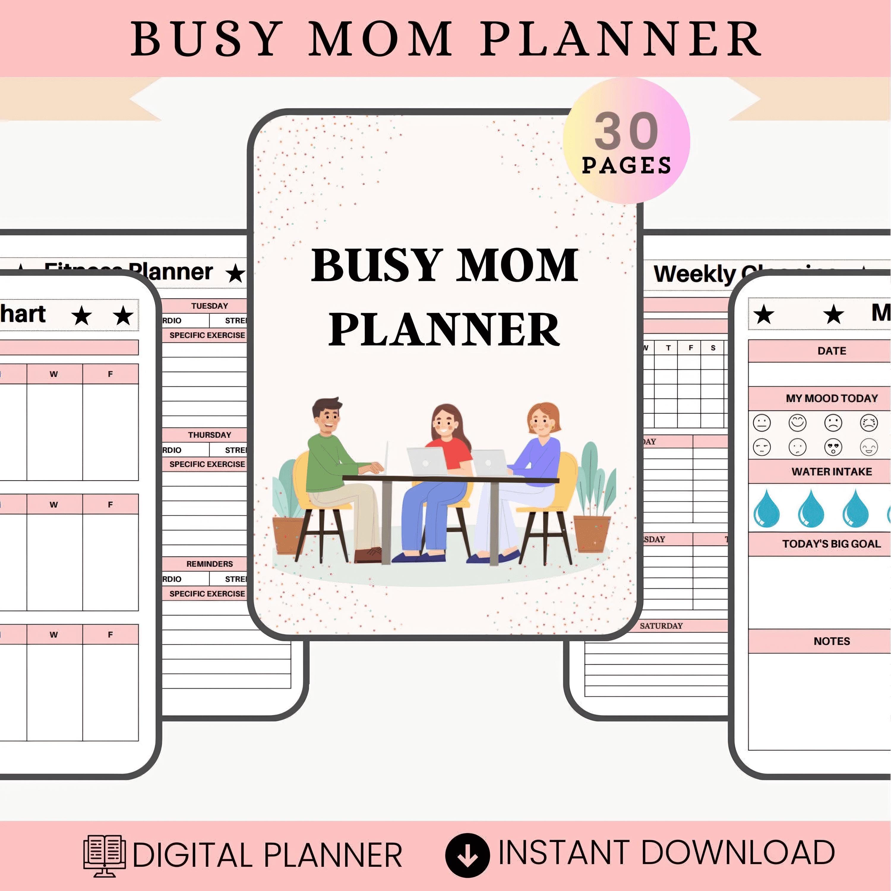 Busy Mom Digital Planner Home Management Printable Ultimate Life ...