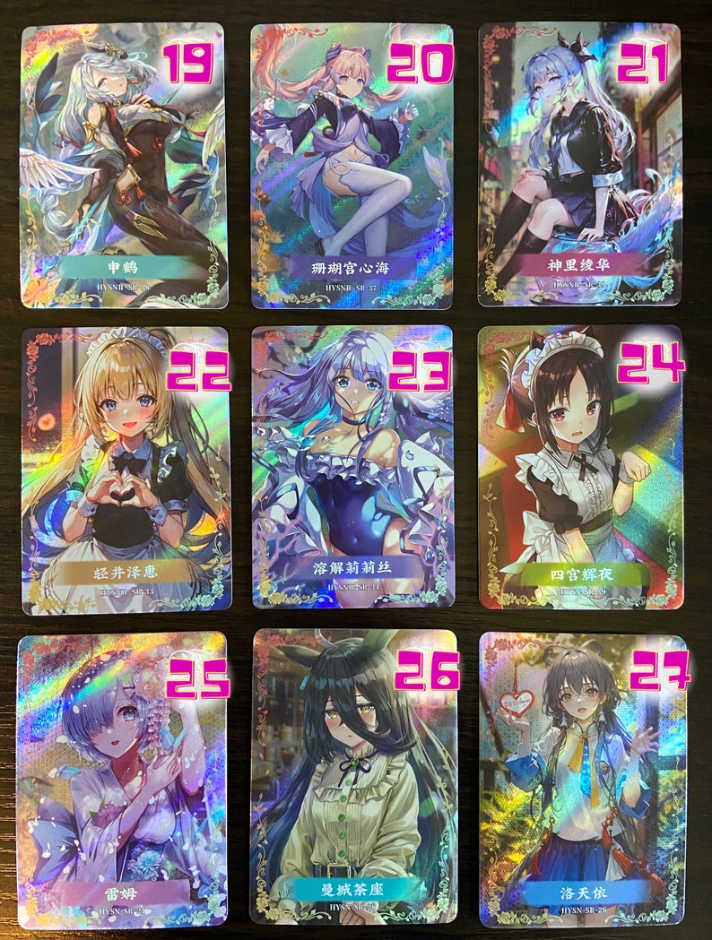 Goddess Story Anime Waifu Cards choose Your Waifu - Etsy