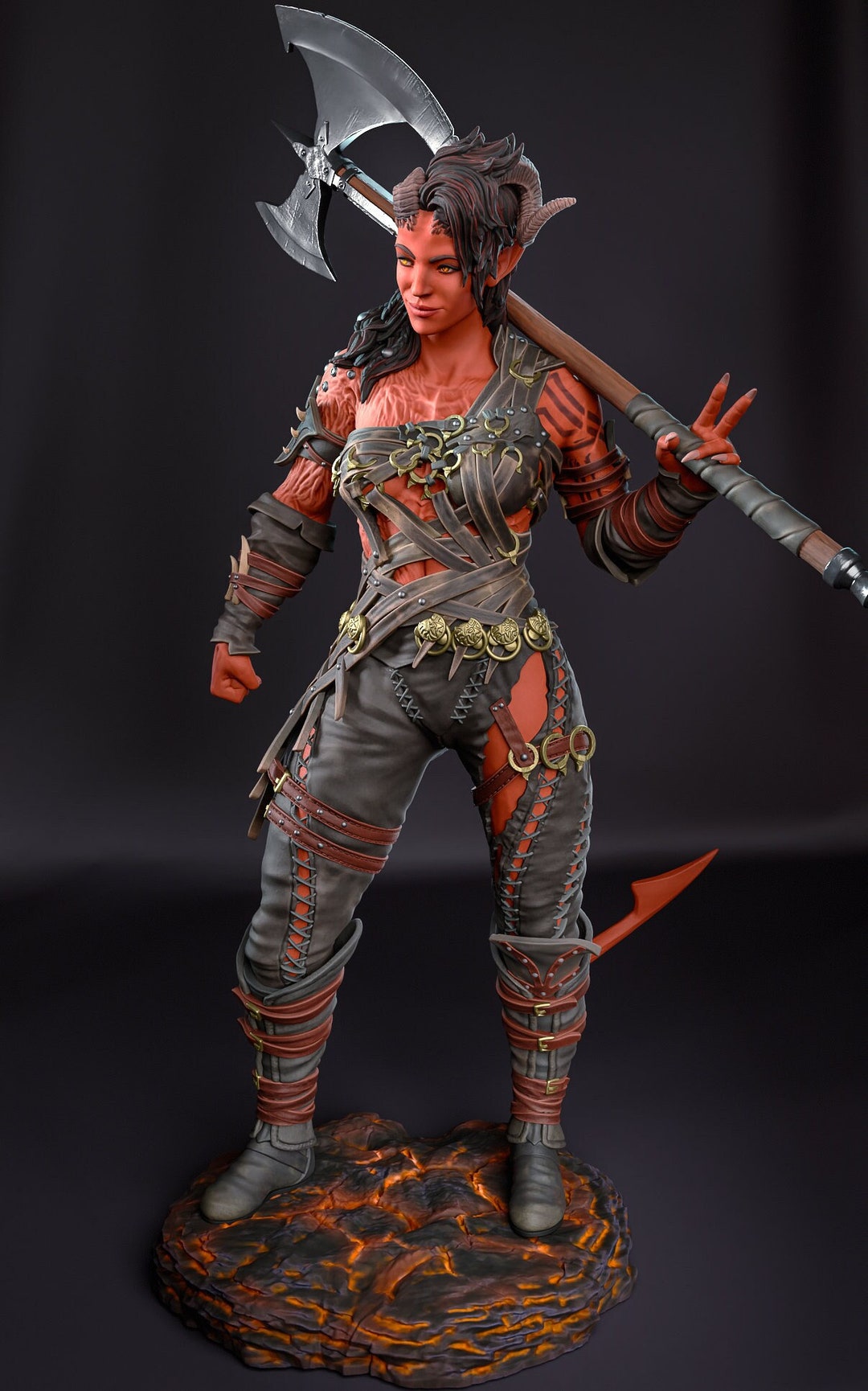 Karlach Baldurs Gate 3 STL File for 3D Printing,figure 3d Printed Model ...