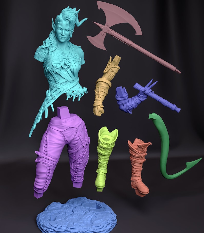 Karlach Baldurs Gate 3 STL File for 3D Printing,figure 3d Printed Model ...