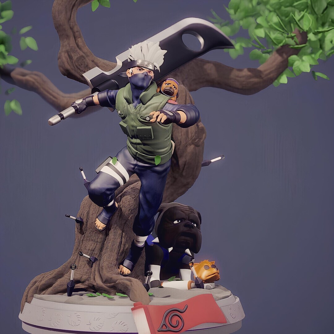 Kakashi Hatake Hero Anime STL File 3D Printer Model Gift Anime Lover ...