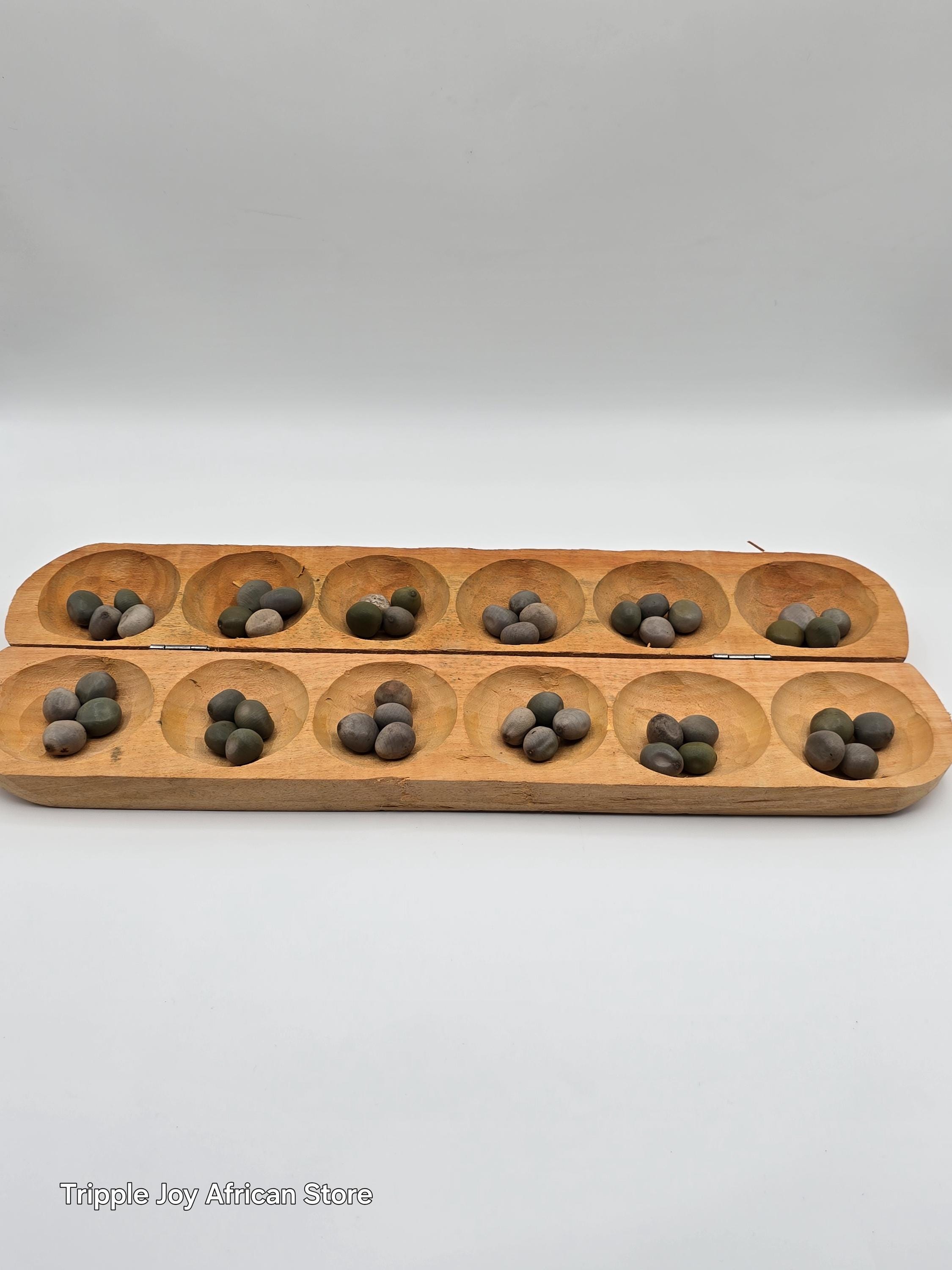 Ayo Olopon( Hand Carved Solid Wood Game Board With Seeds[ Mancala] - Etsy