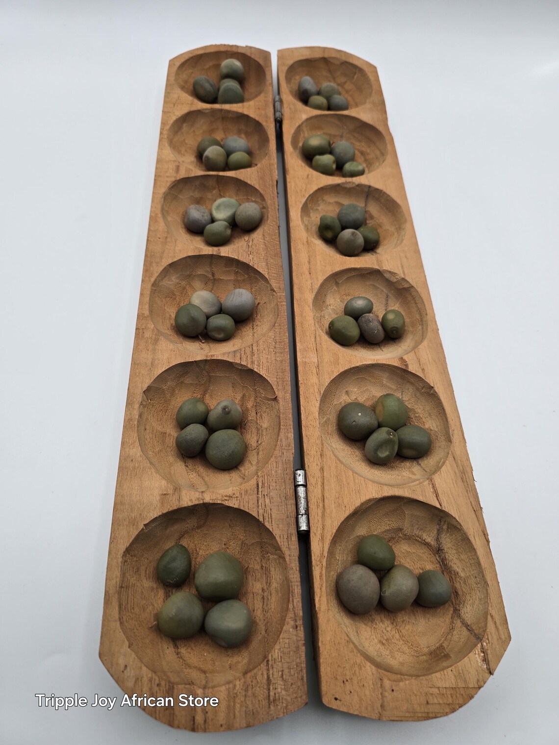 Ayo Olopon( Hand Carved Solid Wood Game Board With Seeds[ Mancala] - Etsy