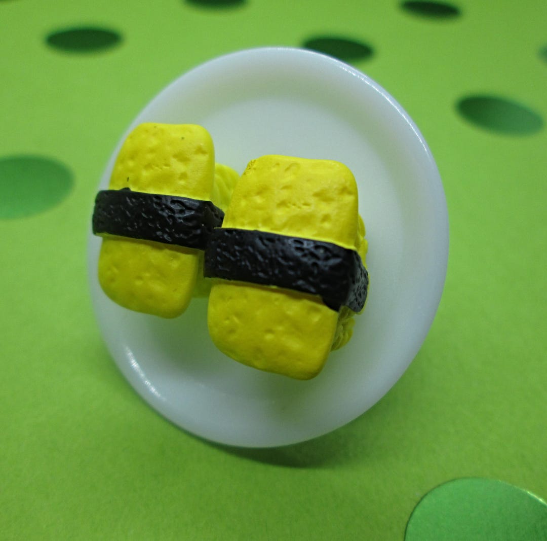 Mini Nigiri Sushi Plate Food Ring Steel Band Choose Style - Etsy