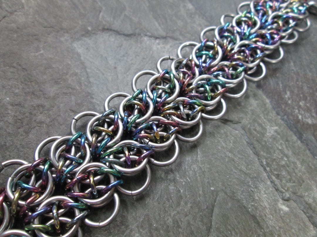 Chainmaille Bracelet, Celtic Strap, Chainmail Jewelry, Stainless Steel ...