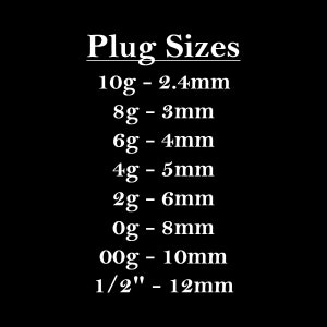 Dangle Plugs, 12g, 10g, 8g, 6g, 4g, 2g, 0g, 00g, 1/2", 9/16", 5/8", 3/4 ...