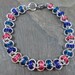 Chainmaille Bracelet, Bisexual Pride, Barrel Weave, LGBTQ Chainmail ...