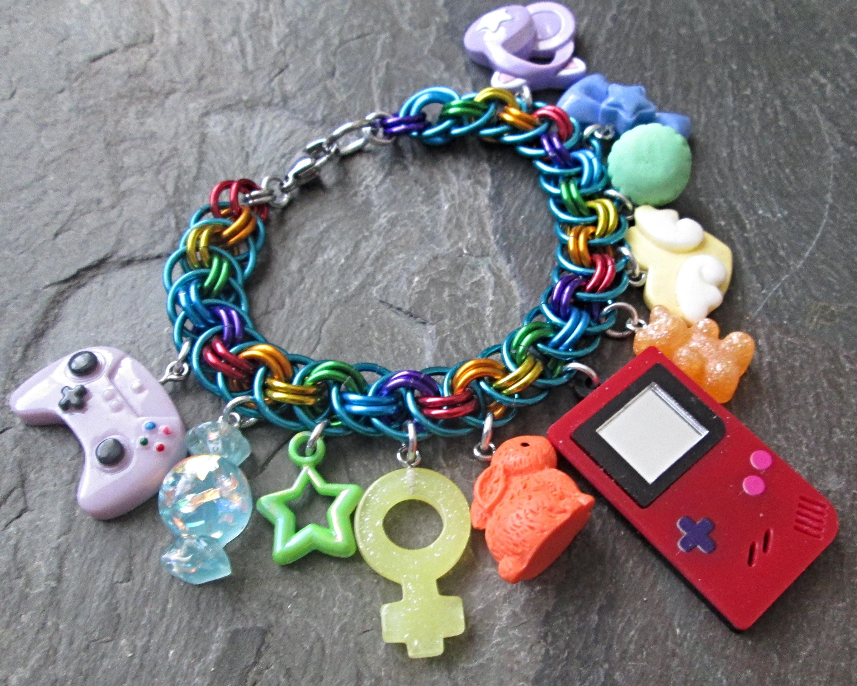 Harajuku Gaming Jewelry, Viper Basket Chainmail, Rainbow Decora, 2000s ...