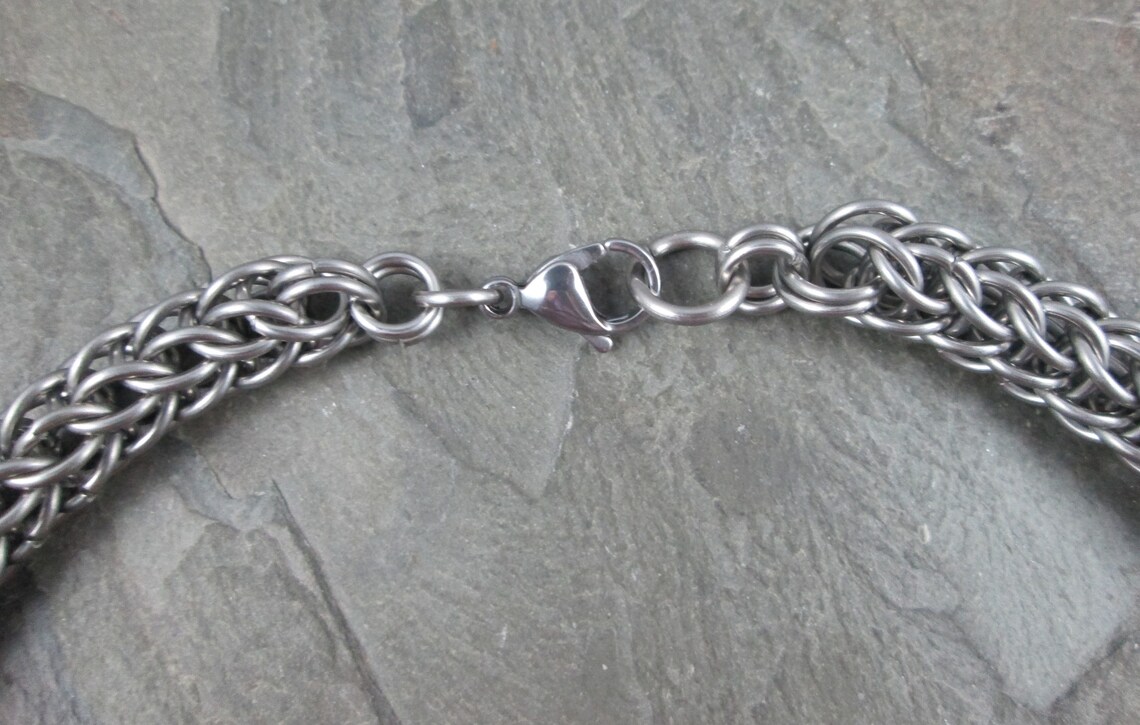 Chainmaille Necklace Full Persian Weave Rainbow Chainmail - Etsy