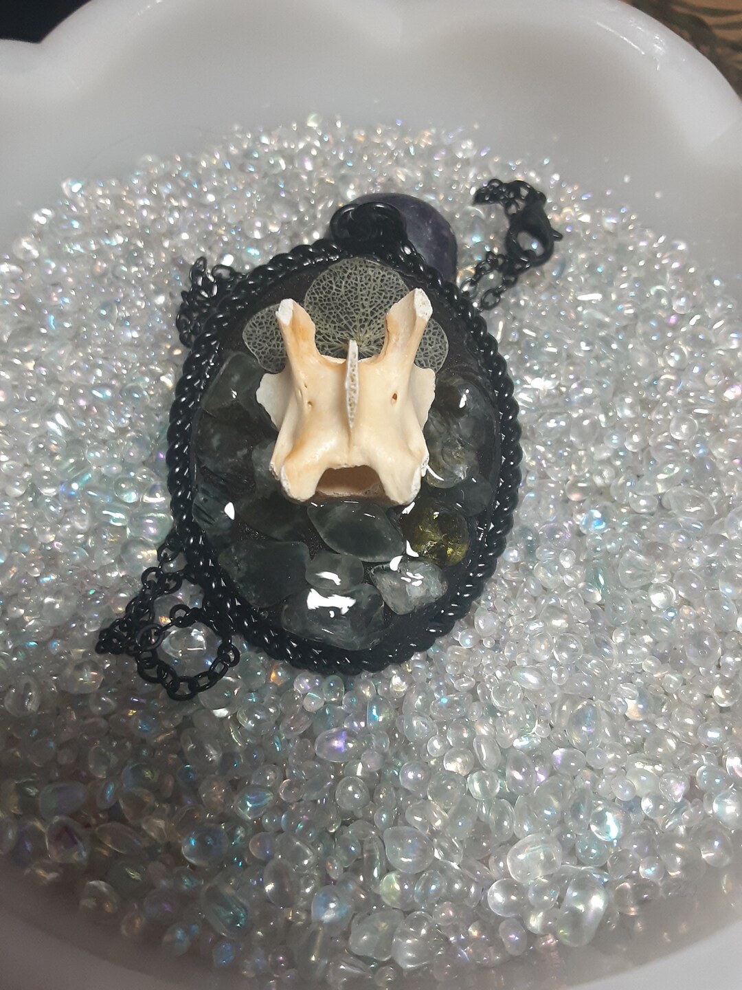 Bone Pendant, Art Jewelry, Gothic Fashion, Foraged Vertebrae Necklace ...
