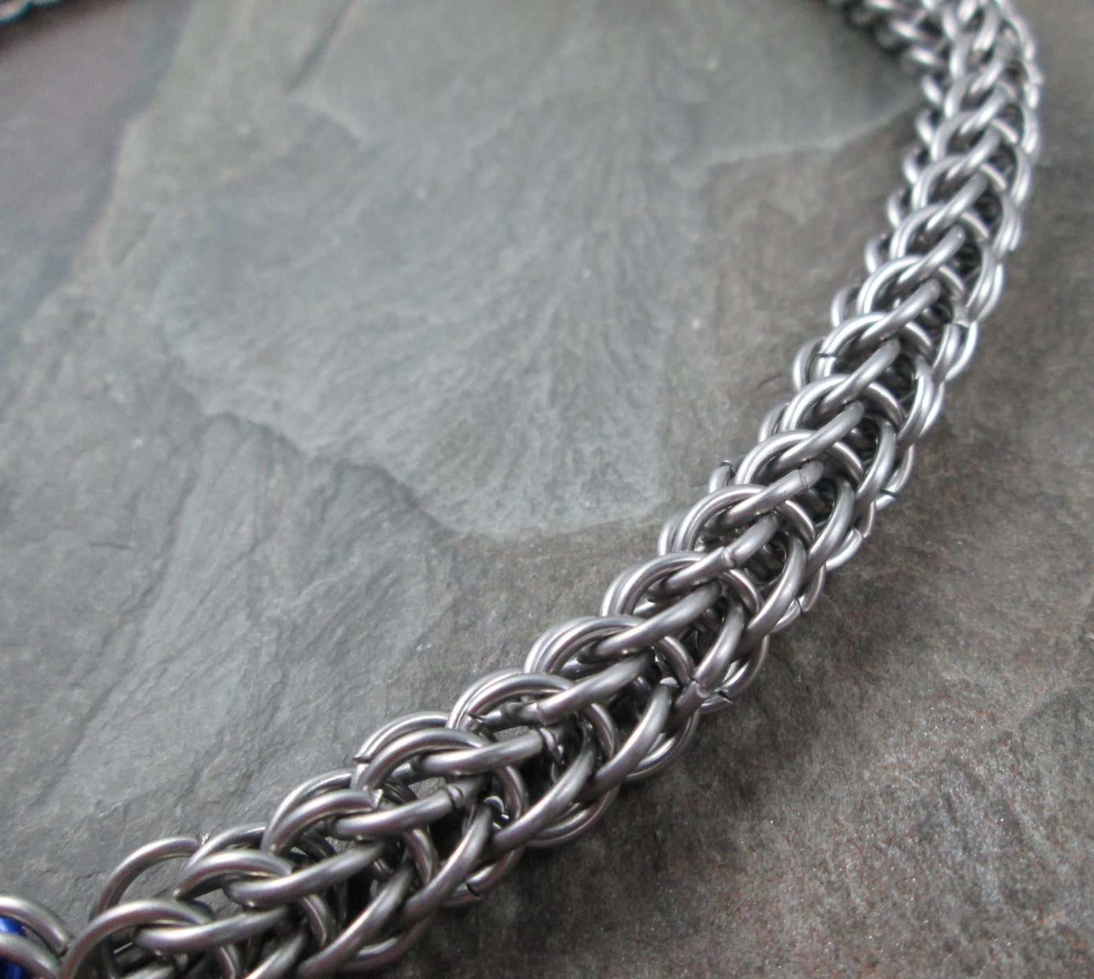 Chainmaille Necklace Full Persian Weave Rainbow Chainmail - Etsy