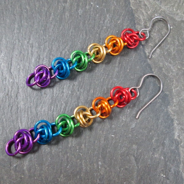 Chain Mail Earrings - Etsy