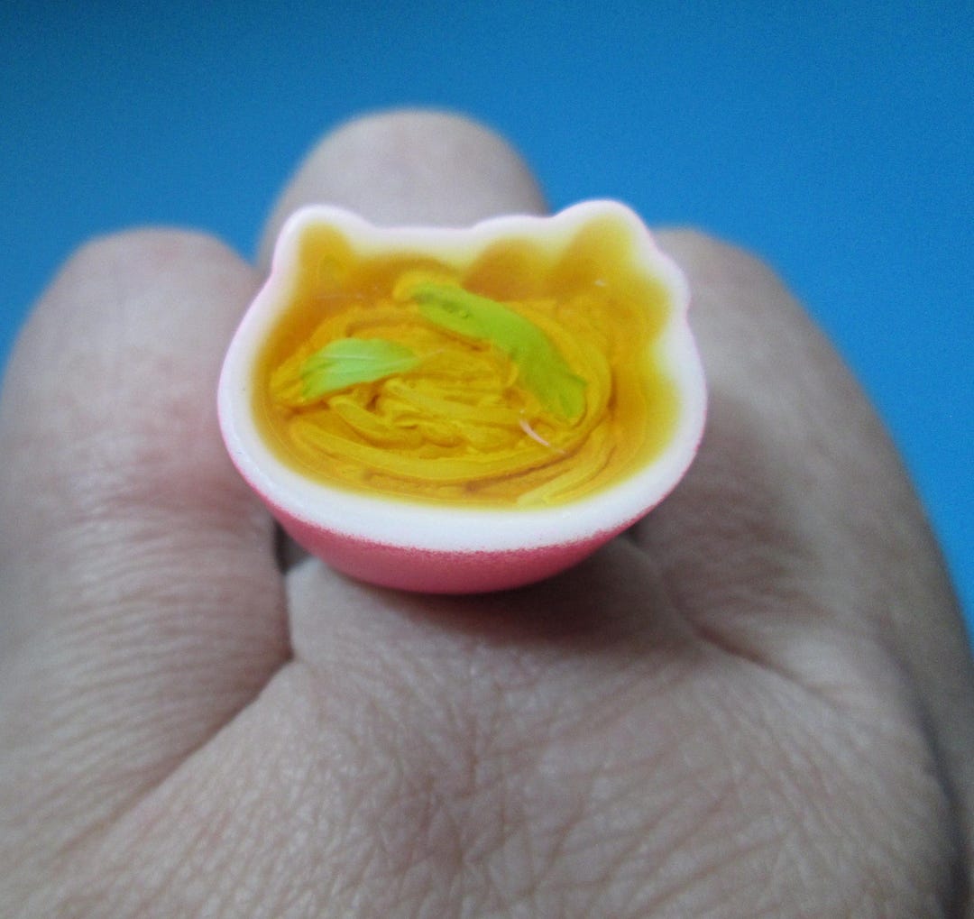 Mini Cat Ear Bowl Noodle Soup Food Ring Steel Band - Etsy